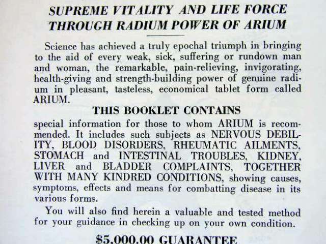 "ARIUM" MEDICINE Booklet